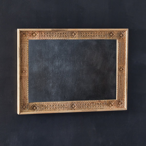 Emika Hand carved Wood Mirror – The Cottage Store